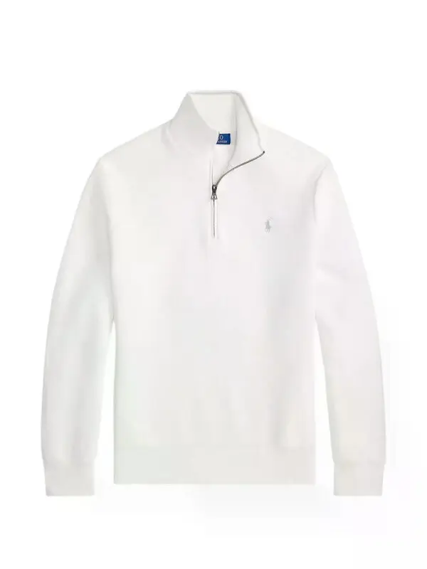 Polo Ralph Lauren Mesh-knit Quarter-zip Sweater - White
