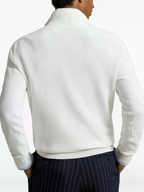 Polo Ralph Lauren Mesh-knit Quarter-zip Sweater
