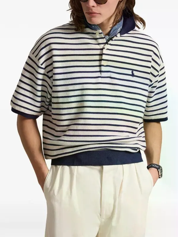 Polo Ralph Lauren Relaxed Fit Striped Textured Polo Shirt