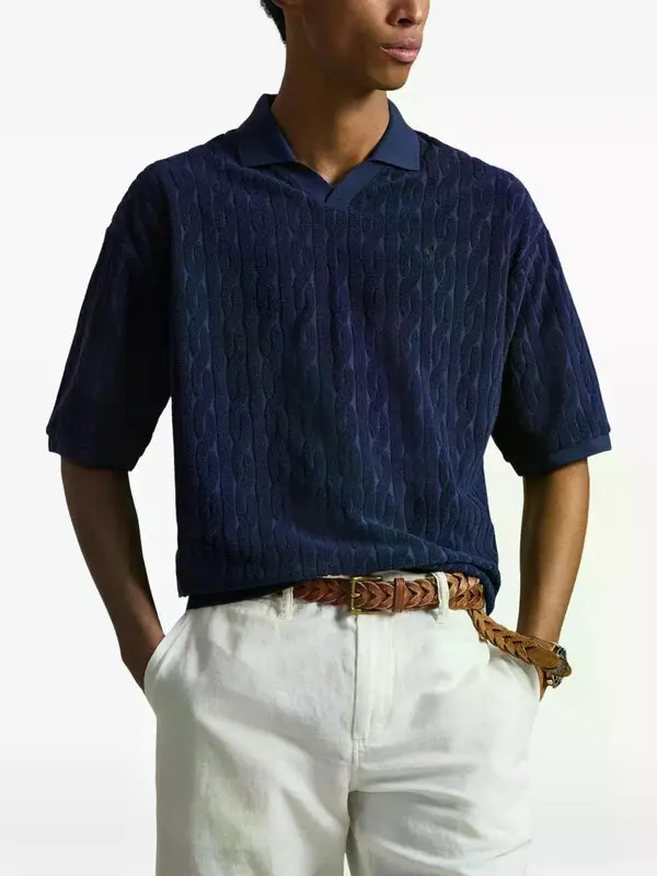 Polo Ralph Lauren Cable-knit Terry Collar T-shirt