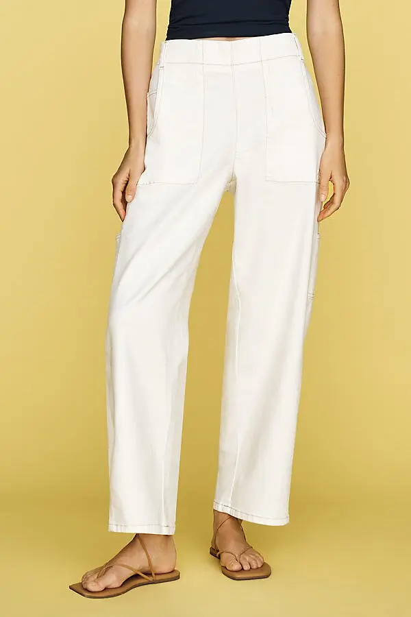 Maeve Mid-rise Tapered Jeans - White