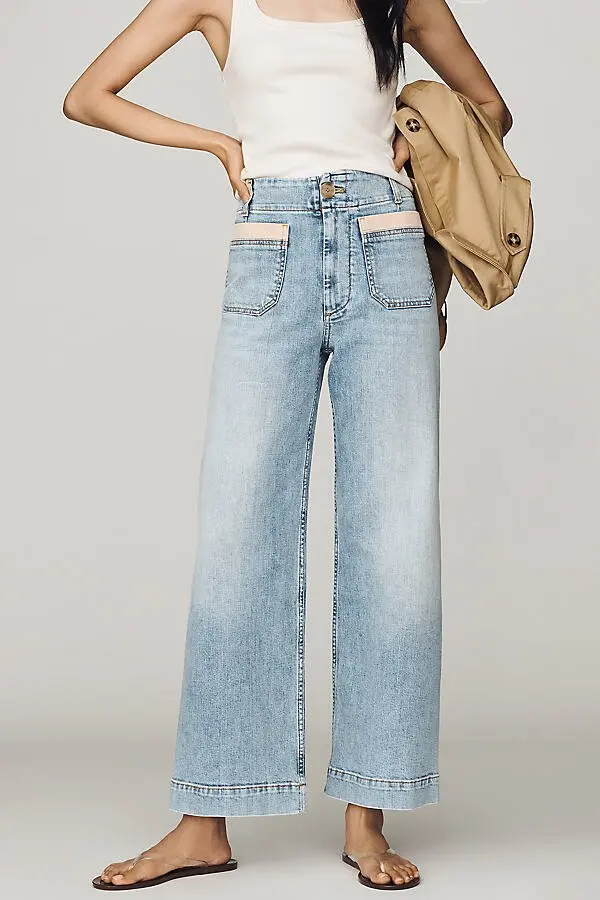 Maeve Colette High-rise Wide-leg Full-length Jeans