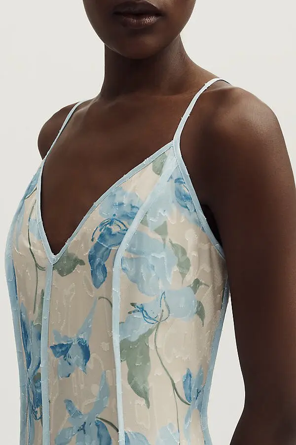 HUTCH Tasmin V-neck Maxi Dress With Floral Print