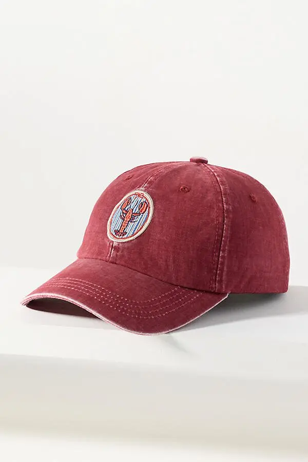 Anthropologie Patch Baseball Cap - Red