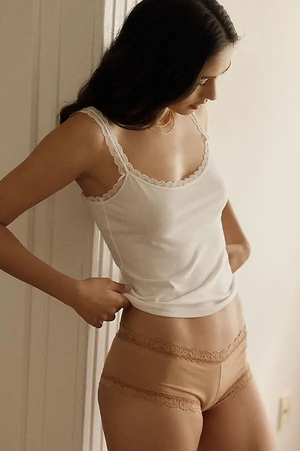 Hanky Panky Cotton Boyshorts - Tan