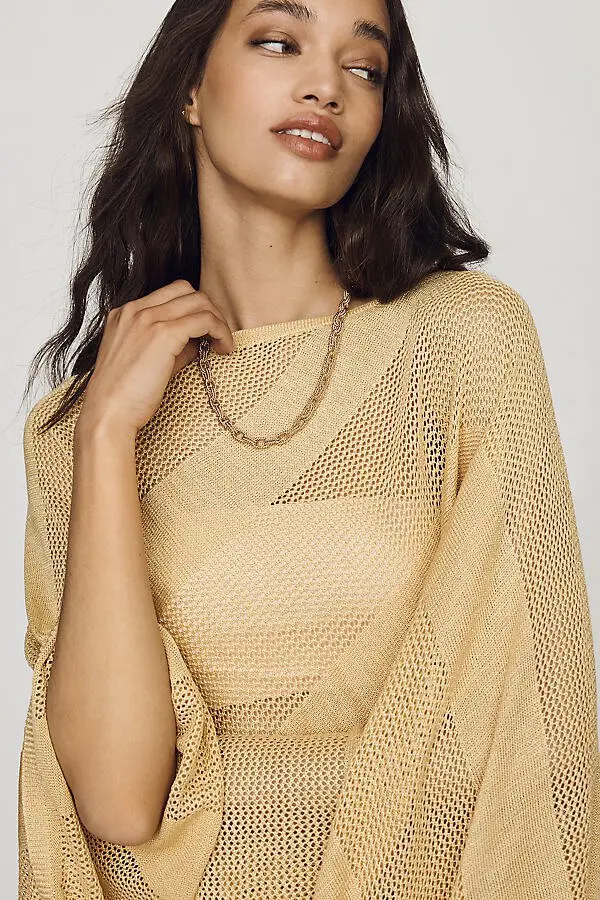 DO EVERYTHING IN LOVE Open-knit Poncho