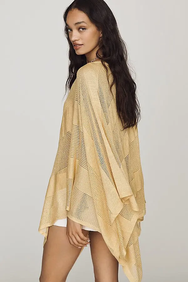 DO EVERYTHING IN LOVE Open-knit Poncho