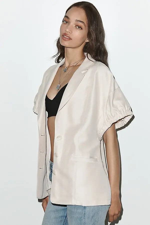 Maeve Puff-sleeve Blazer Jacket