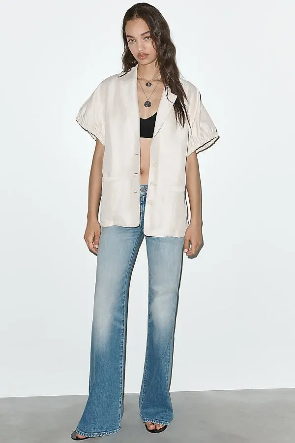 Maeve Puff-sleeve Blazer Jacket