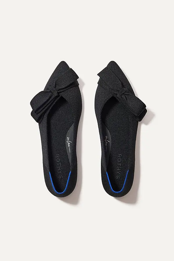 Rothy's The Bow Point Ii Flats - Black
