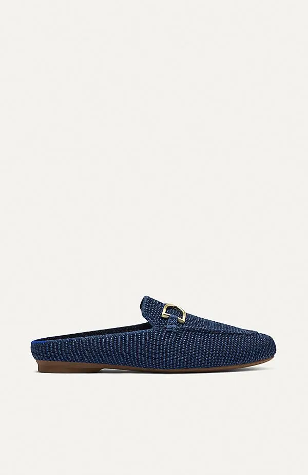 Rothy's Double Bit Loafer Mules - Blue