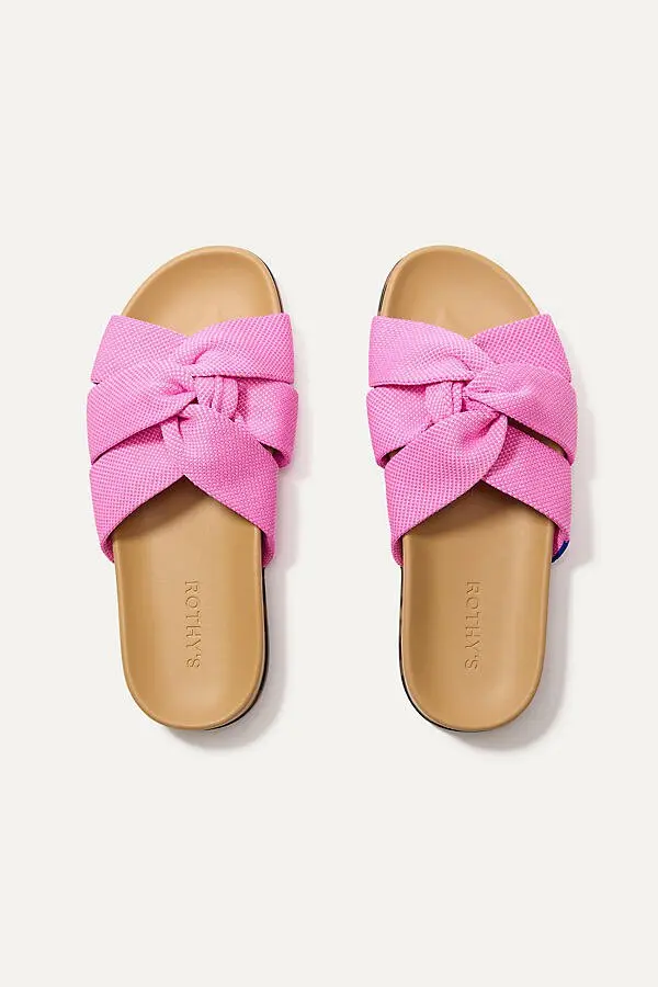 Rothy's The Twist Slide Sandals - Pink