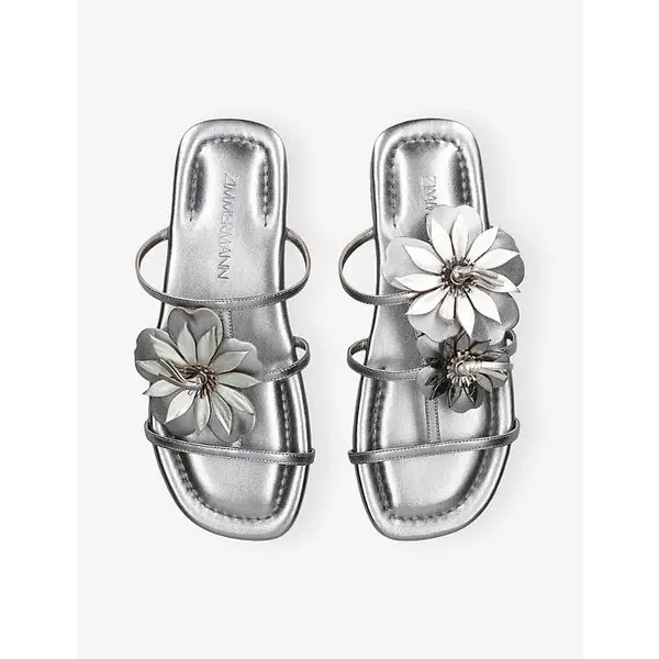 Zimmermann Belara Flat Sandals - Silver