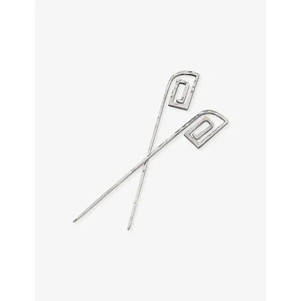 GOHAR WORLD Swirl Set Of Two Sterling -plated Metal Cocktail Picks - Silver