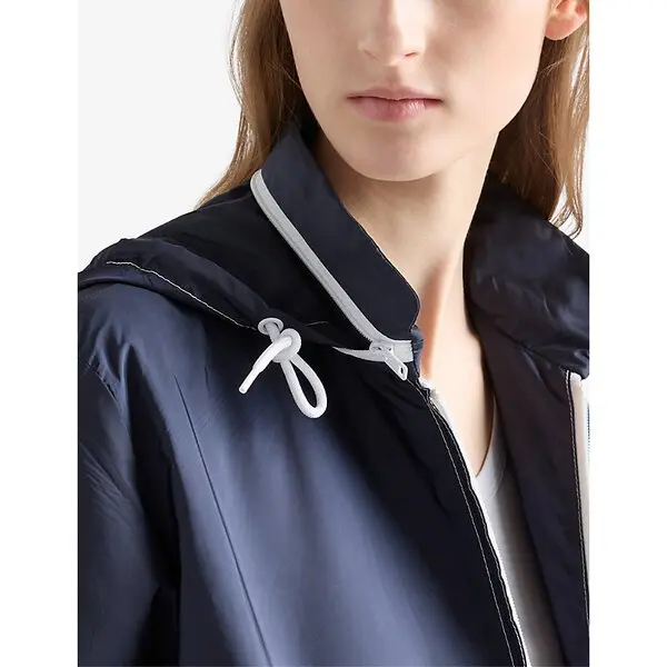Prada Lightweight Re-nylon Blouson Jacket With Drawstring Hood