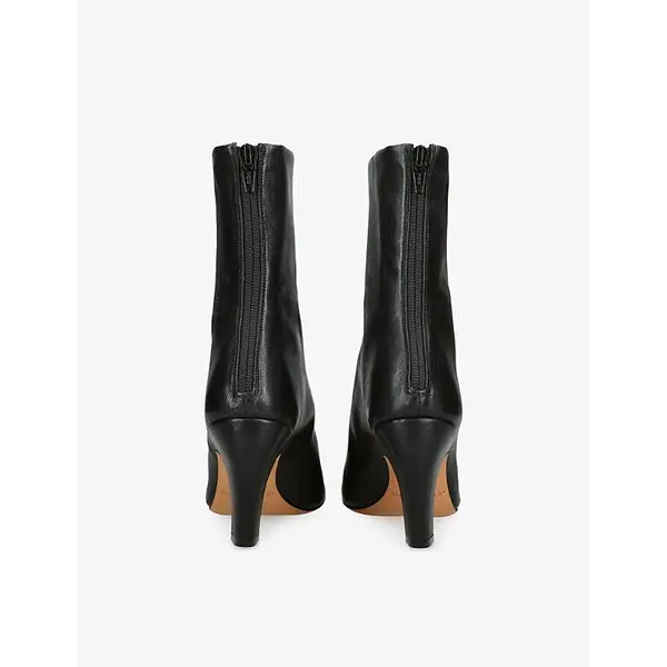 Le Monde Beryl Mica Glove Heeled Leather Ankle Boots - Black