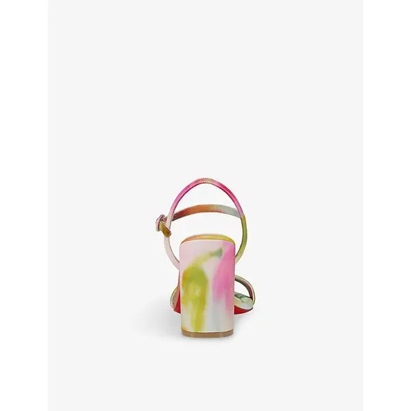 CHRISTIAN LOUBOUTIN Jane 85 Satin Heeled Sandals - Multi/lin Multi
