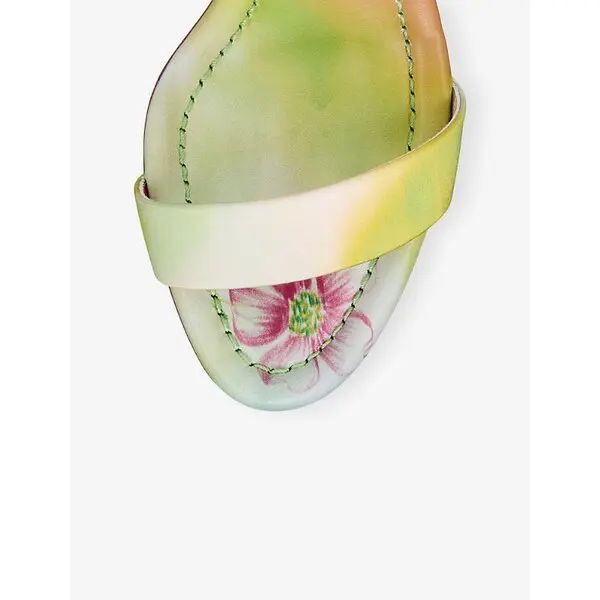 CHRISTIAN LOUBOUTIN Jane 85 Satin Heeled Sandals - Multi/lin Multi