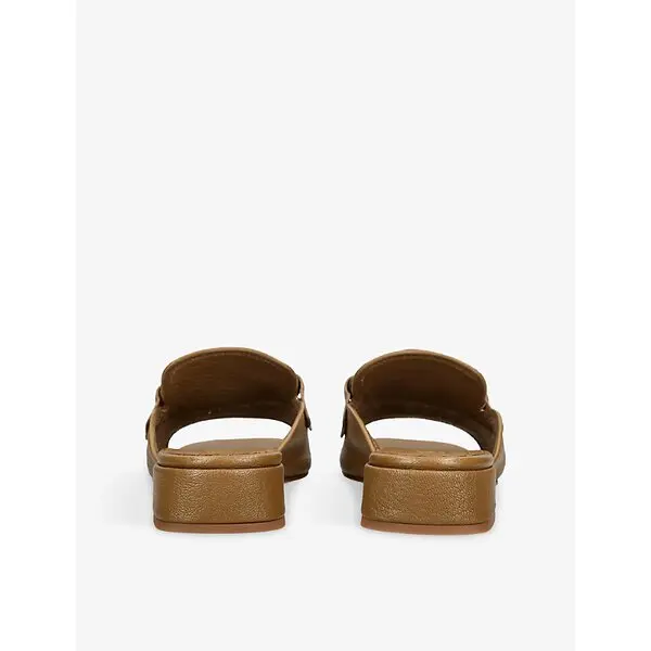 PEDRO GARCIA Enna Leather Mules With Chain Embellishment