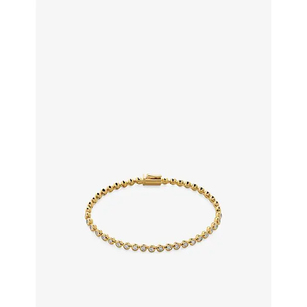 Monica Vinader 18ct -plated Vermeil Sterling Silver And 0.25ct Lab-grown Diamond Bracelet - Yellow Gold