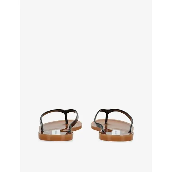 Christopher Esber Pvc Flip Flops With Open Round Toe - Bronze Com