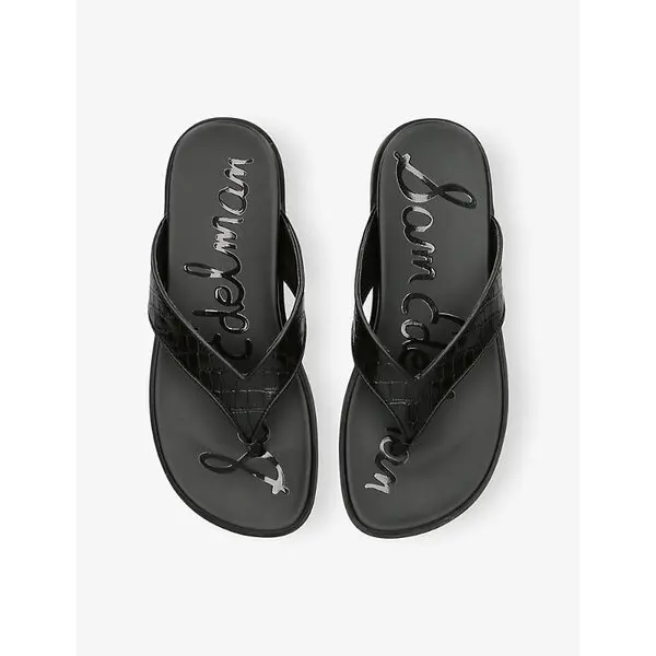 Sam Edelman Lila Leather Sandals - Black