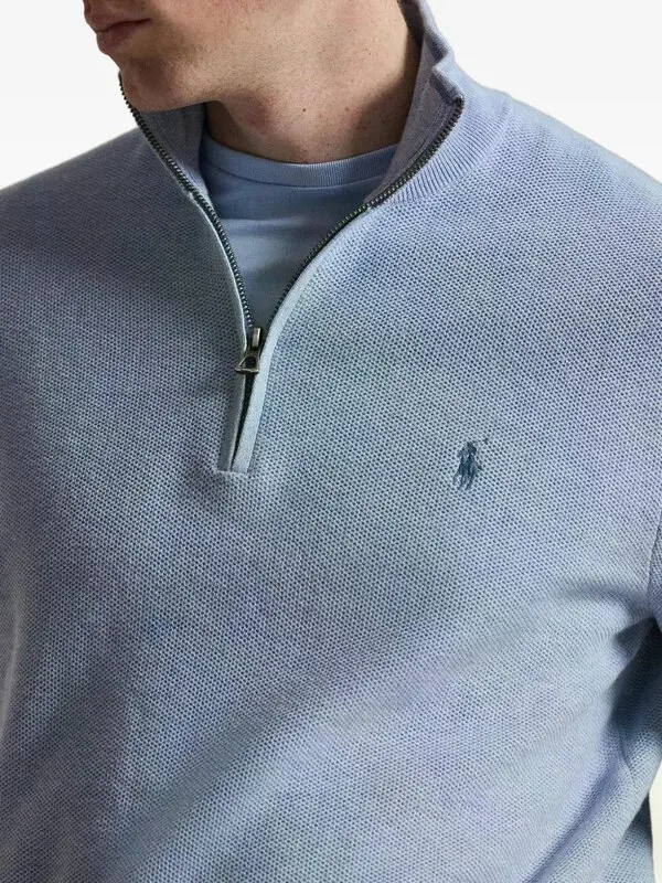 Polo Ralph Lauren Quarter Zip Knit Sweater - Blue