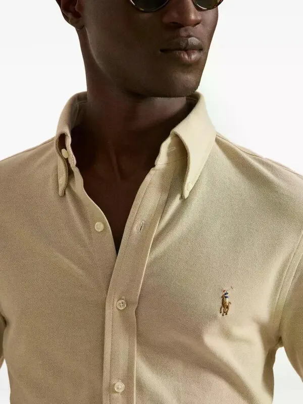 Polo Ralph Lauren Button-down Embroidered Shirt - Neutrals