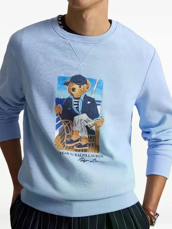 Polo Ralph Lauren Bear Print Crew Neck Sweatshirt