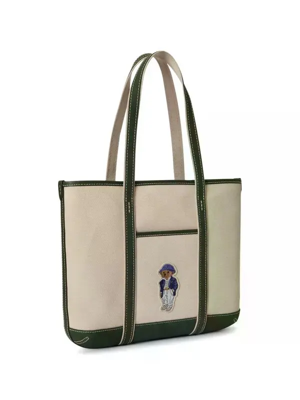 Polo Ralph Lauren Embroidered Patch Shopper Tote - Neutrals