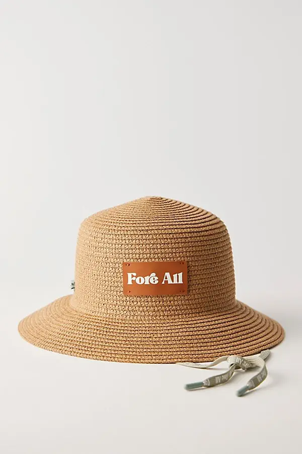Free People Fore All Bucket Hat With Tee Holders - Rattan
