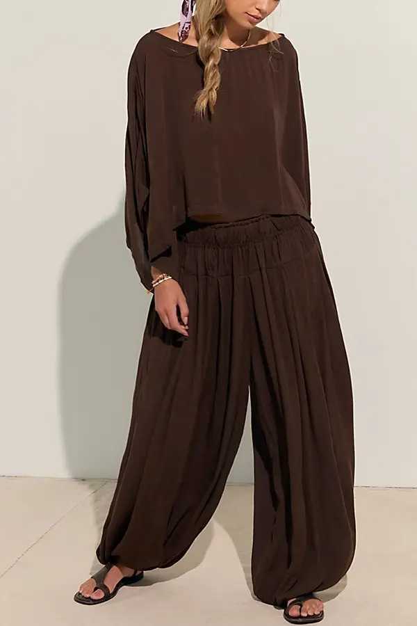 Free People Nadia Pant Set - Double Espresso
