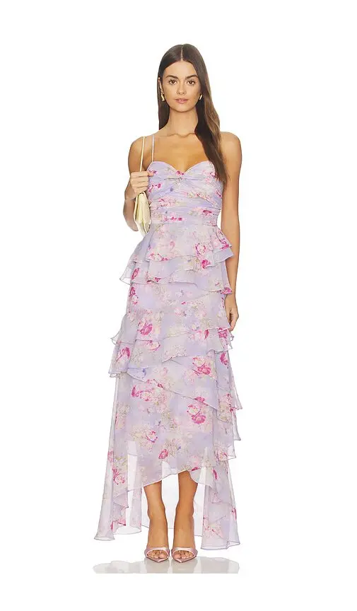 Astr The Label Coline Tiered Ruffle Maxi Dress