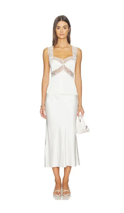 LOVERS AND FRIENDS Cierra Top With Lace Trim - White