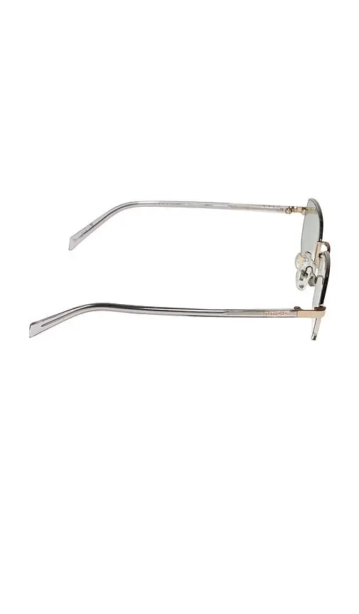 DIFF EYEWEAR Metal Rectangle Sunglasses - Metallic Silver