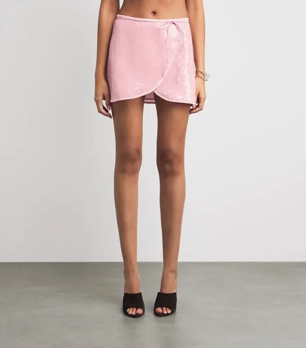 Oseree Sequined Mini Skirt