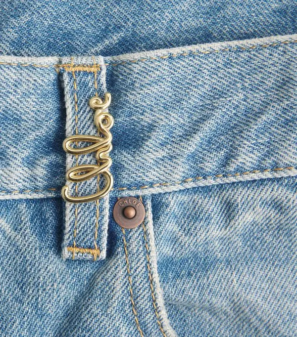 Chloé High-rise Light Wash Denim Shorts