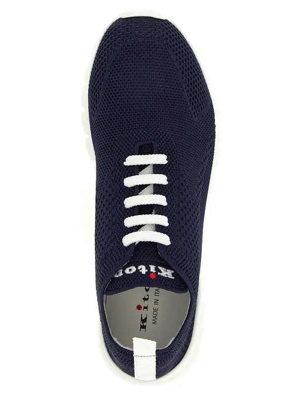 Kiton Knitwear Lace-up Sneakers - Blue