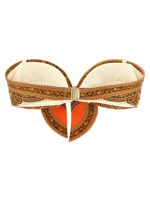 Zimmermann Mahon Paisley Print Bandeau Bikini Top