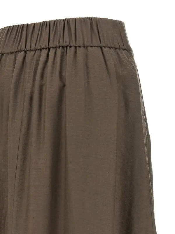 Peserico Pescarico A-line Midi Skirt With Elasticated Waistband And 'punto Luce' Detail