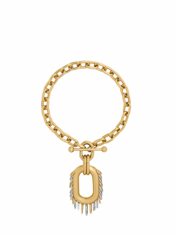 Rabanne Gold And Silver Punk Xl Link Necklace - Multicolor
