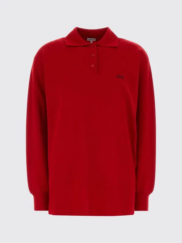 Loewe Knitted Polo Shirt - Red