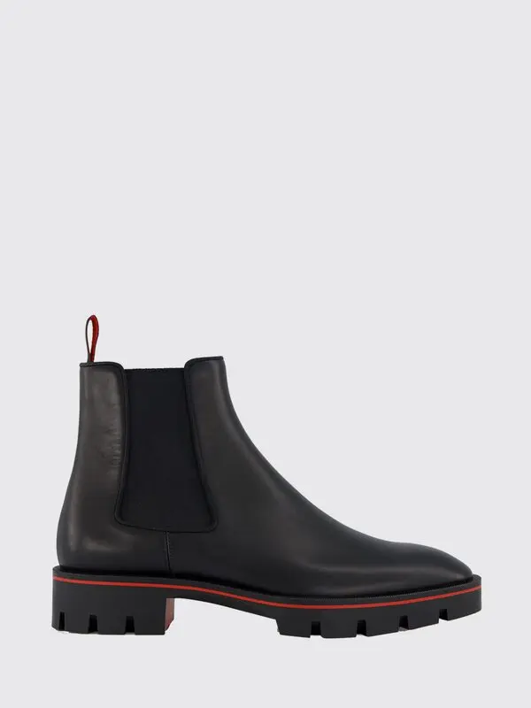 CHRISTIAN LOUBOUTIN Leather Chelsea Boots - Black