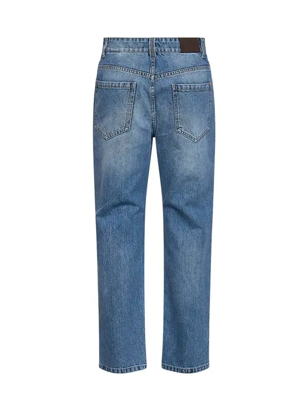 Brunello Cucinelli Monili Embroidered Cotton Denim Jeans