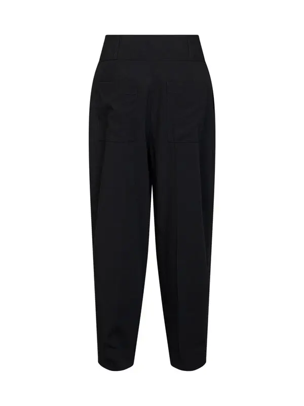 TOTEME Black Viscose And Wool Balloon Trousers - Multicolor
