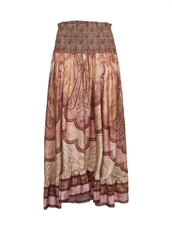 Zimmermann Tapestry Print Silk Maxi Skirt - Multicolor