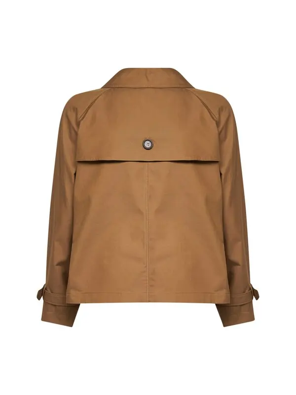 Max Mara Double-breasted Short Trench Coat - Multicolor