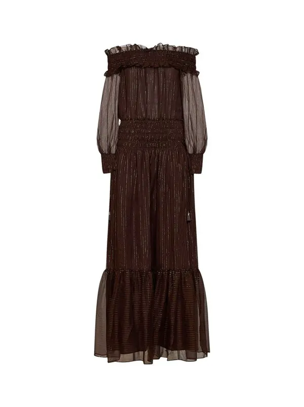 SELF-PORTRAIT Off-the-shoulder Maxi Dress - Multicolor