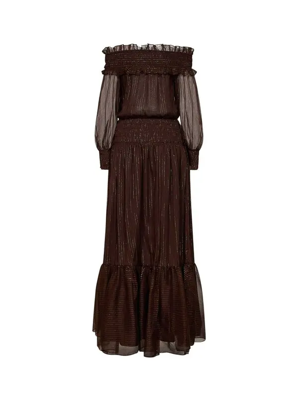 SELF-PORTRAIT Off-the-shoulder Maxi Dress