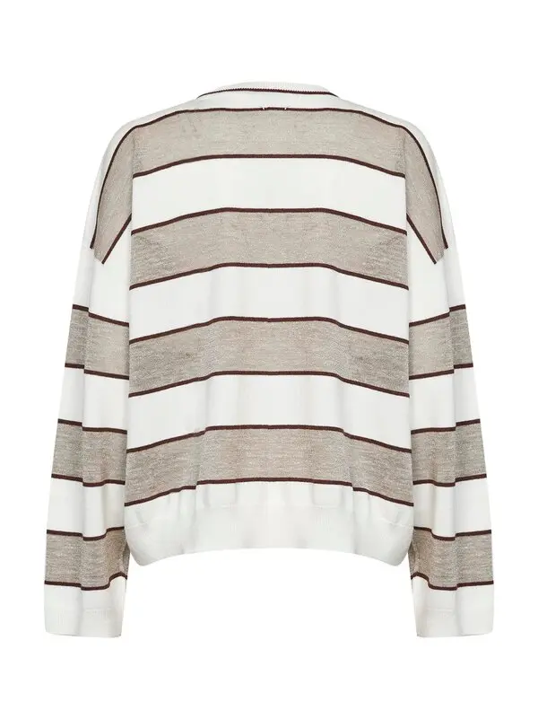 Brunello Cucinelli Sparkling Stripes Knit Jumper - Multicolor